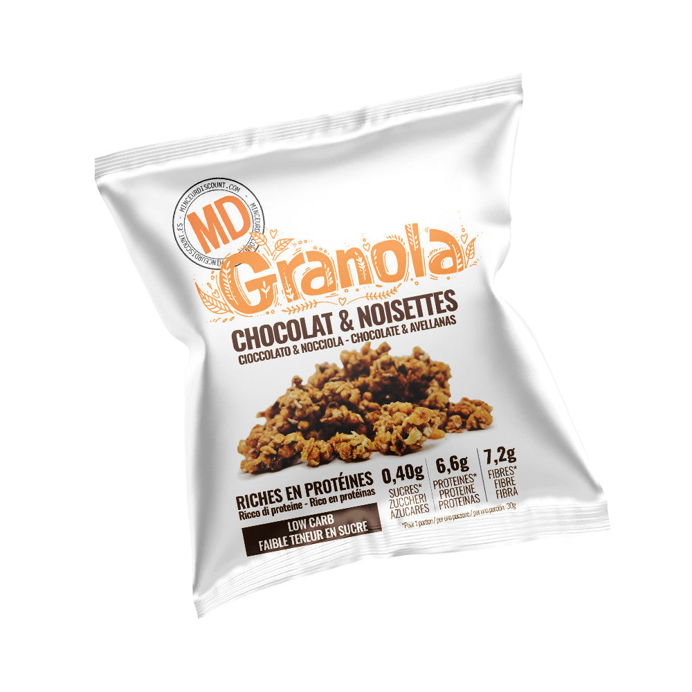 Granola protéiné faible en sucre Chocolat Noisette MD - Sachet individ